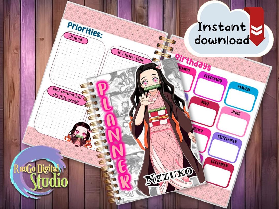 Nezuko Perpetual Planner | Demon-slayer | Anime-inspired | Cute Planner ...