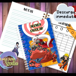Printable School Planners Set 2024-2025 With Anime Characters Immediate ...