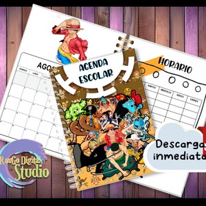 Printable School Planners Set 2024-2025 With Anime Characters Immediate ...