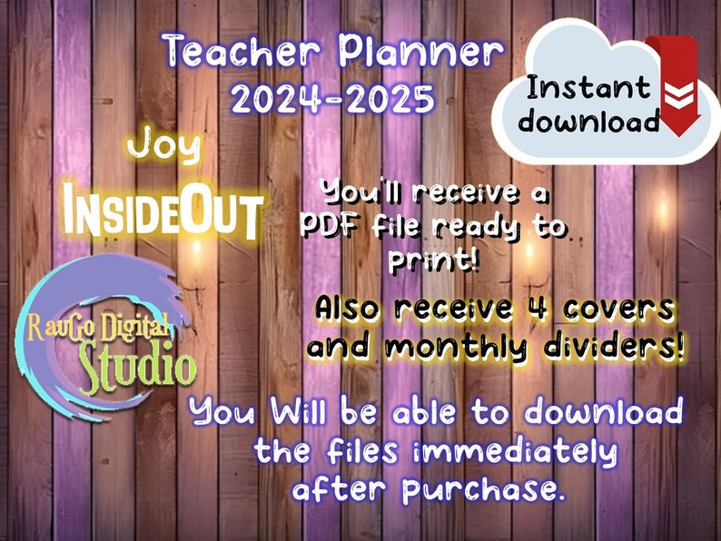 Inside-out Joy Teacher Planner 2024-2025 Digital and Printable ...