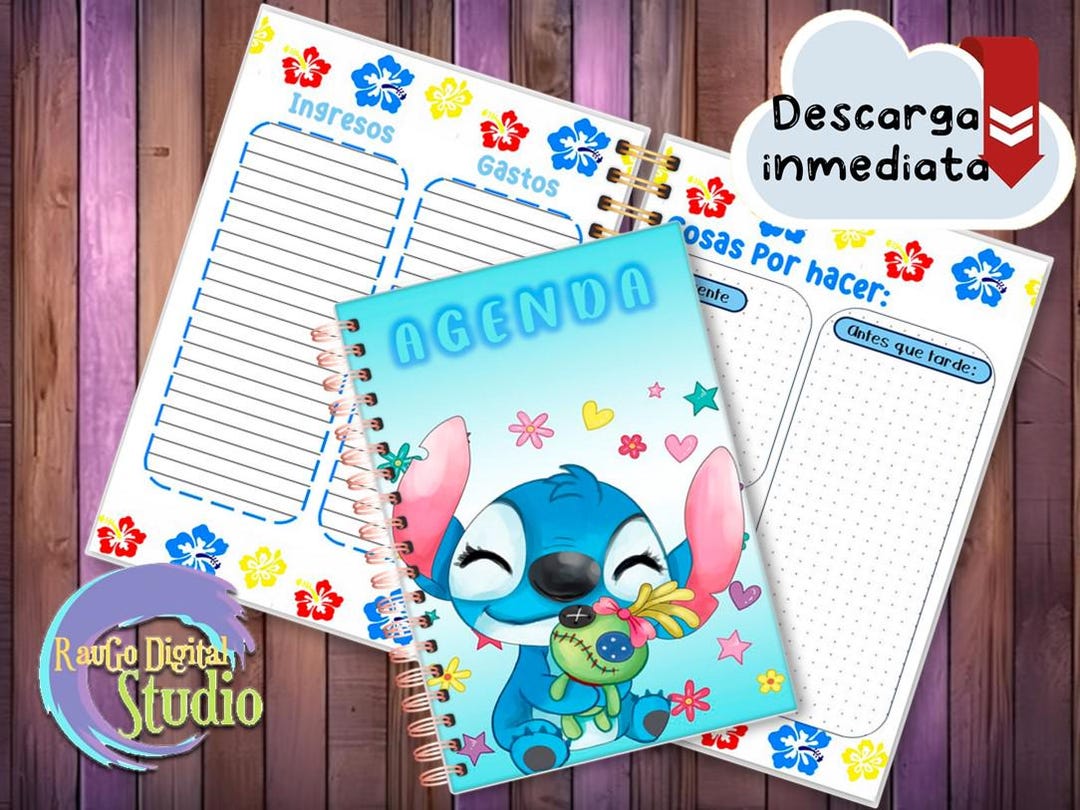 Stitch Perpetual Agenda Printable and Editable Calendar, Notes and More ...