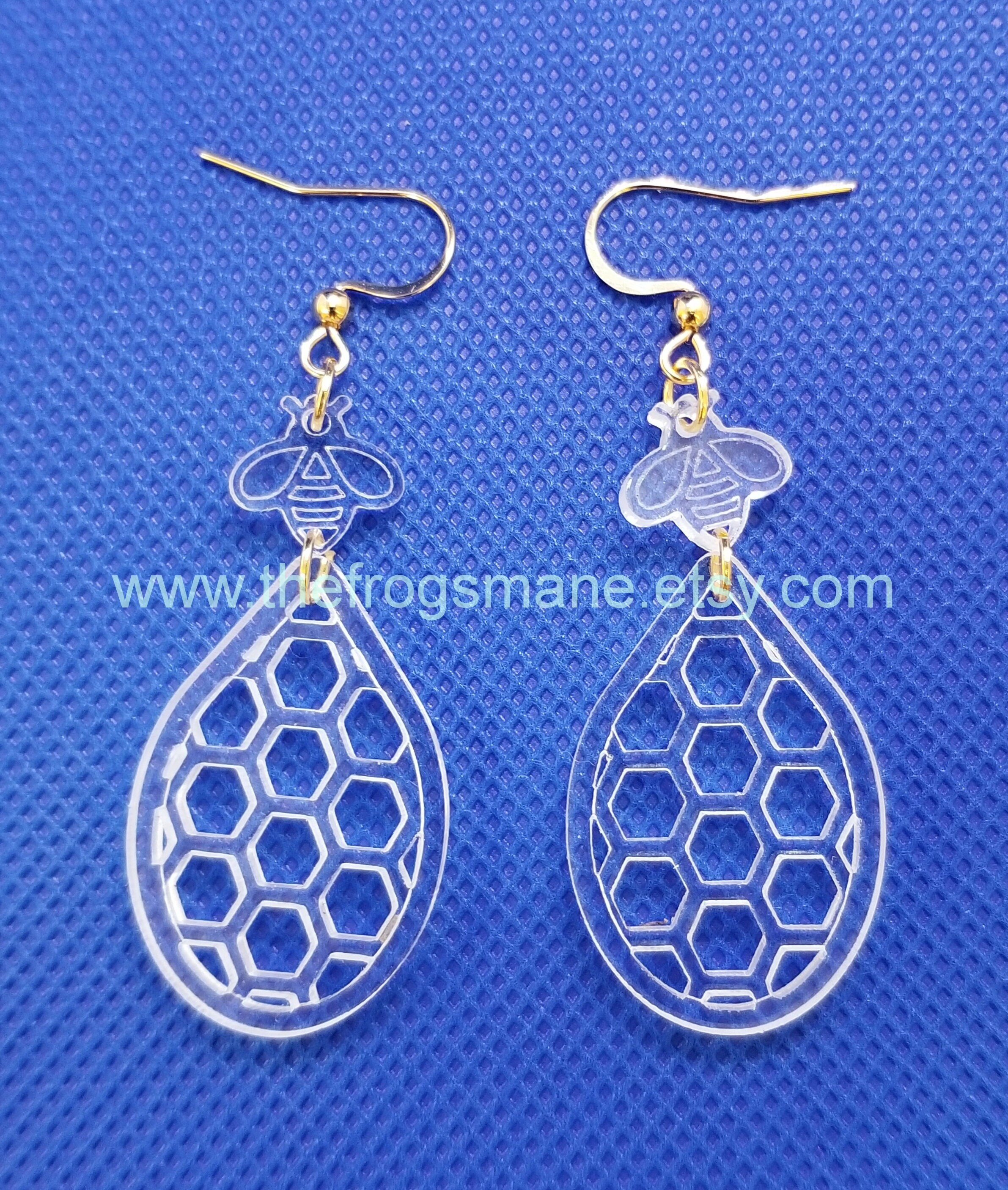 DIGITAL Files | Bee Honeycomb Honey Drop Earrings | Jewelry Making ...