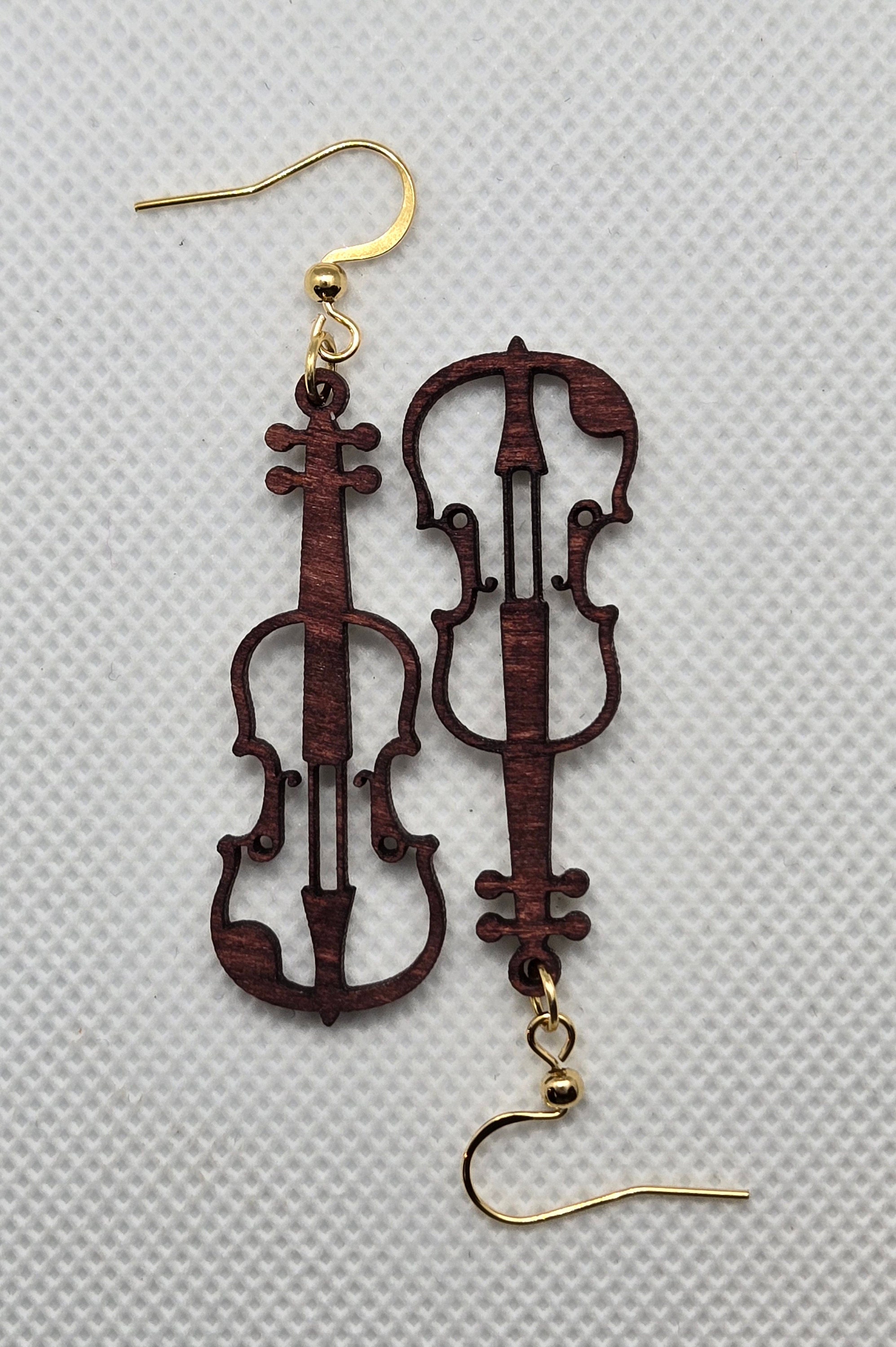DIGITAL Violin Viola Earrings SVG for Laser Cutting - Musician's ...
