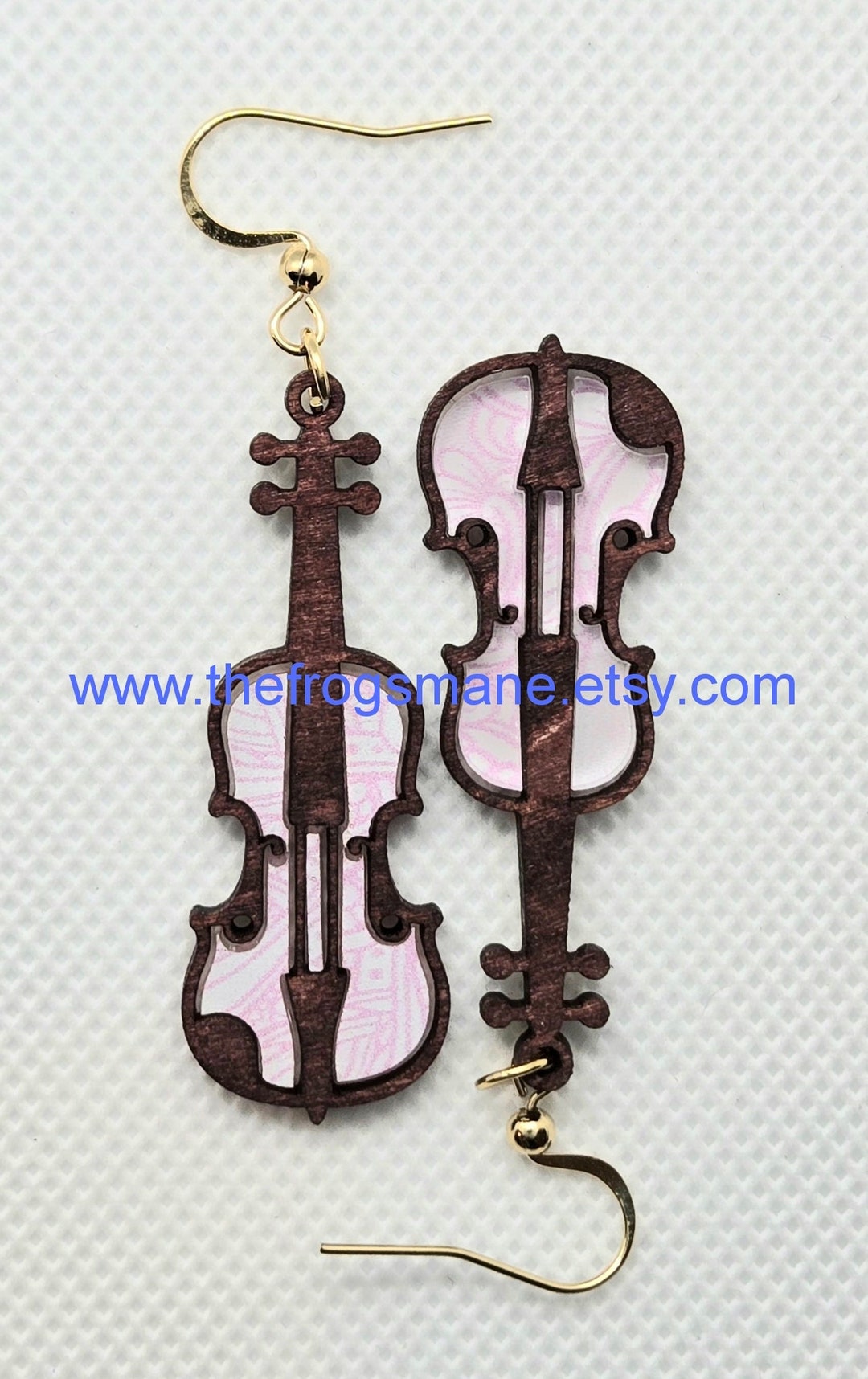 DIGITAL Violin Viola Earrings SVG for Laser Cutting - Musician's ...