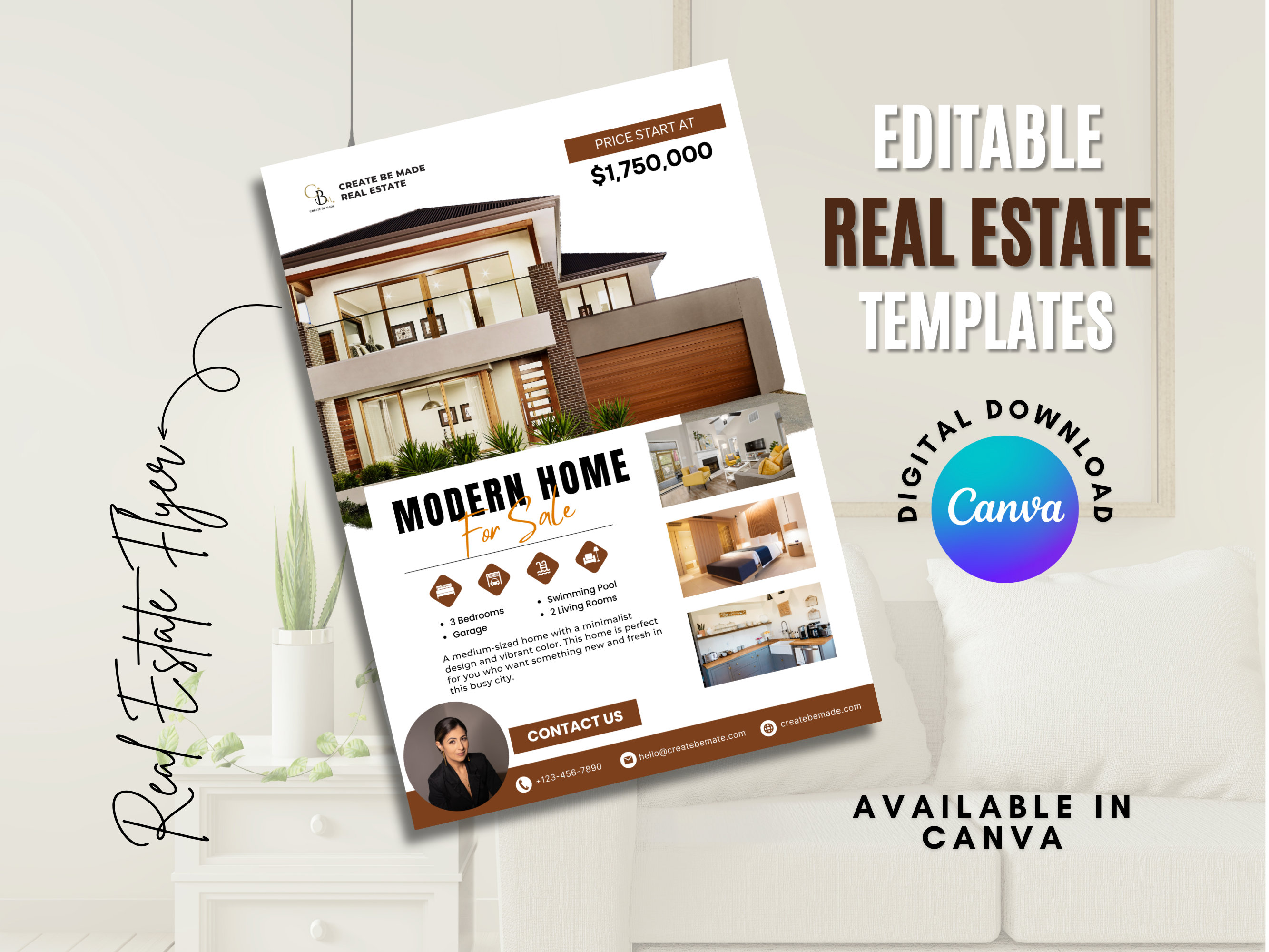 Printable Real Estate Marketing Flyer Property Listing Flyer Templates ...