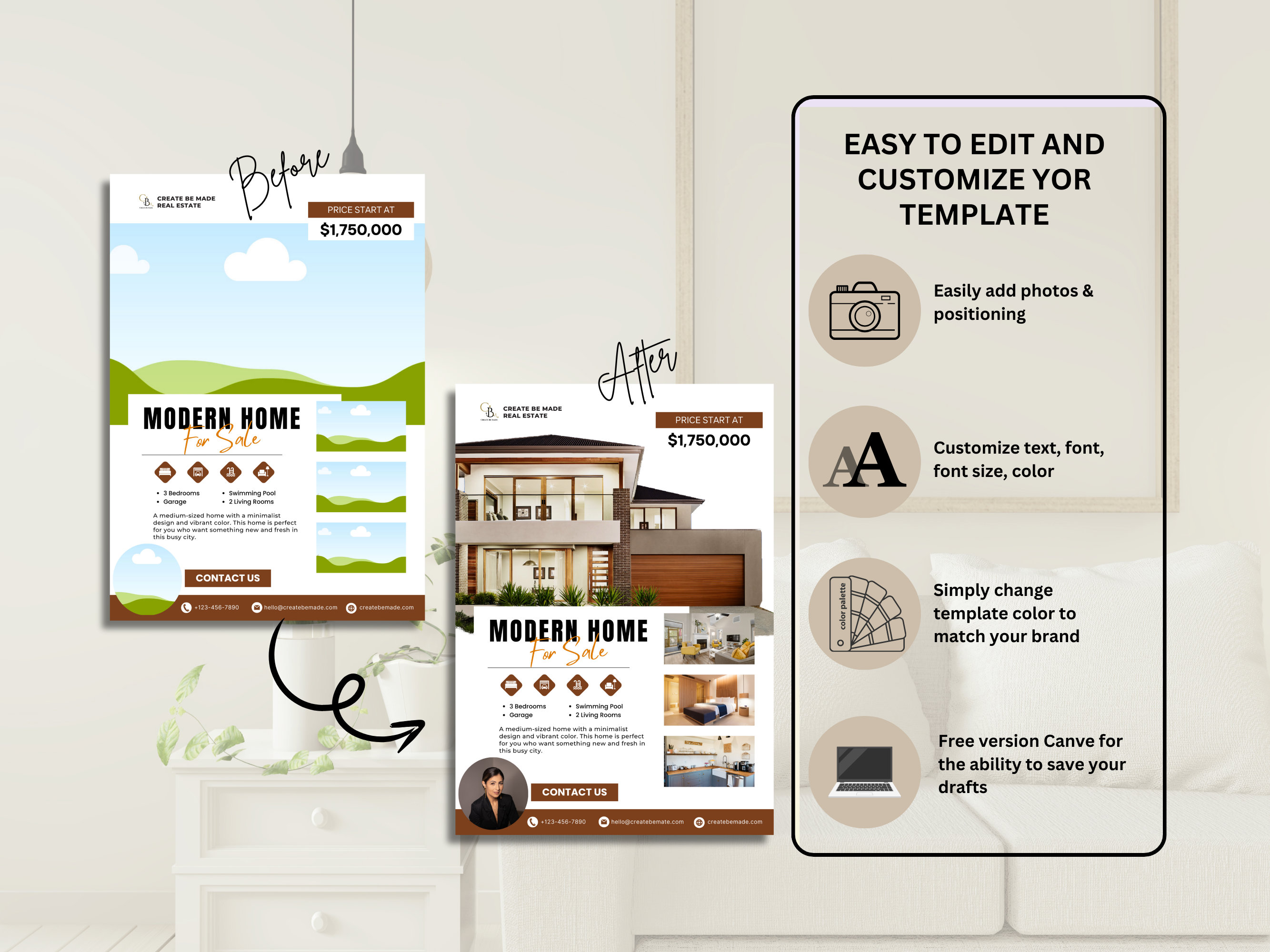 Printable Real Estate Marketing Flyer | Property Listing Flyer ...