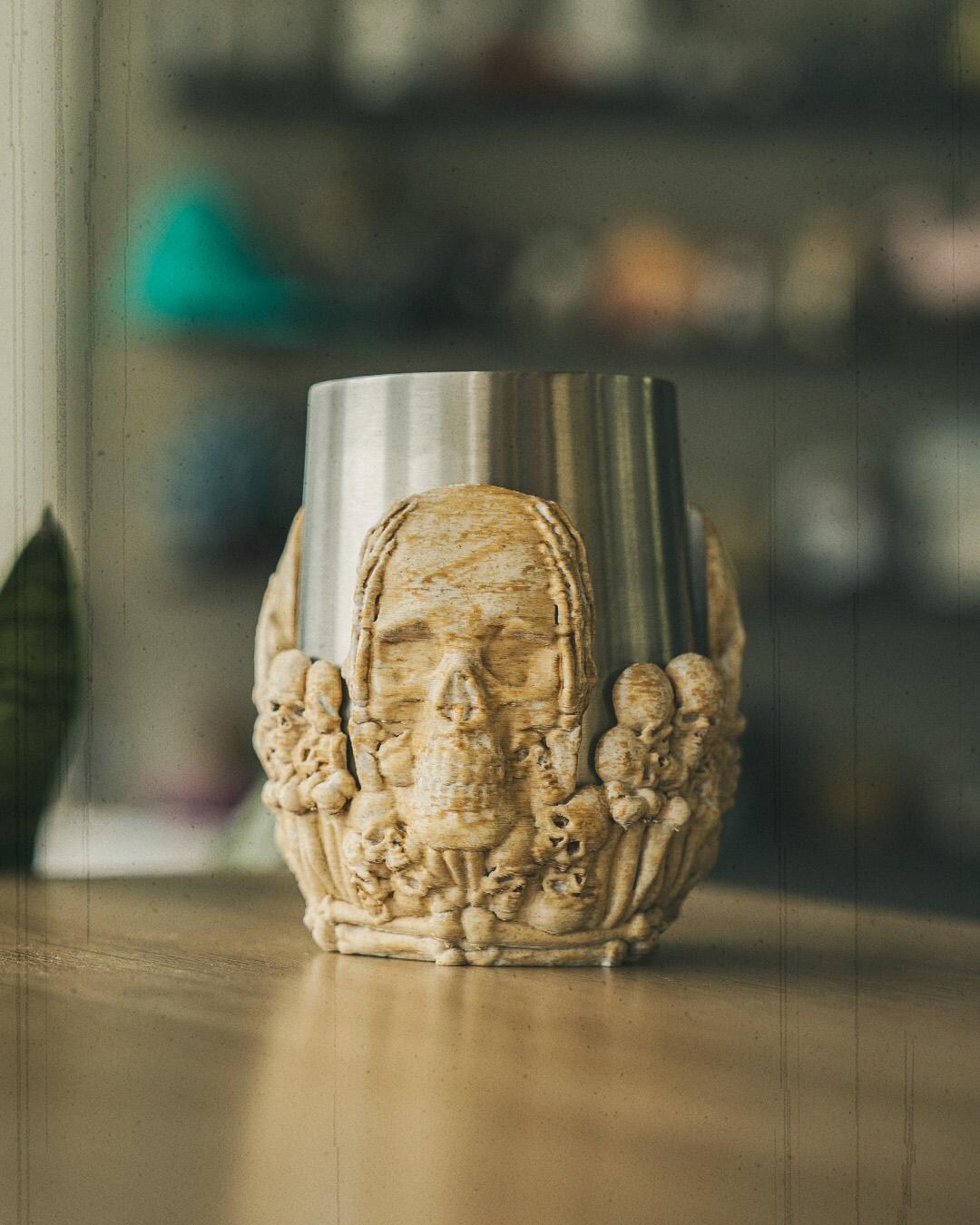 Gothic Cup Holder: 3D Printed Wine Glass Stand With Skulls, Unique ...