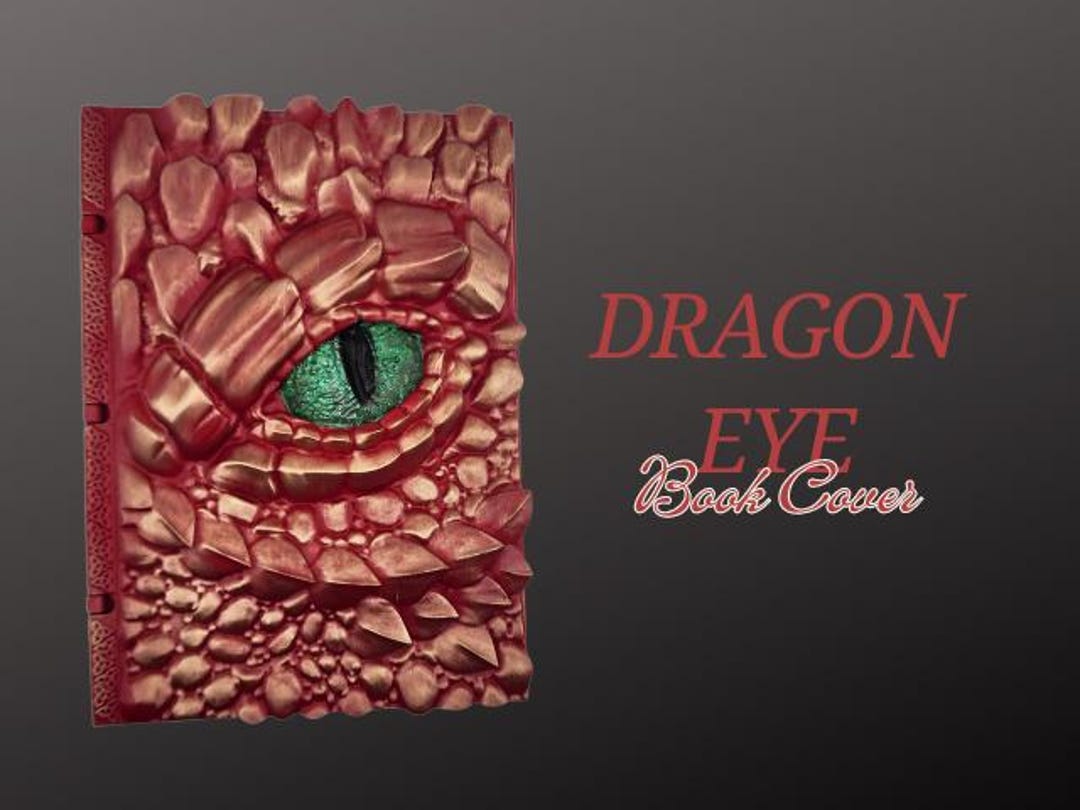 Dragon Book Notebook Cover, Reusable A5 Hardbook, Metallic Dragon Eye ...