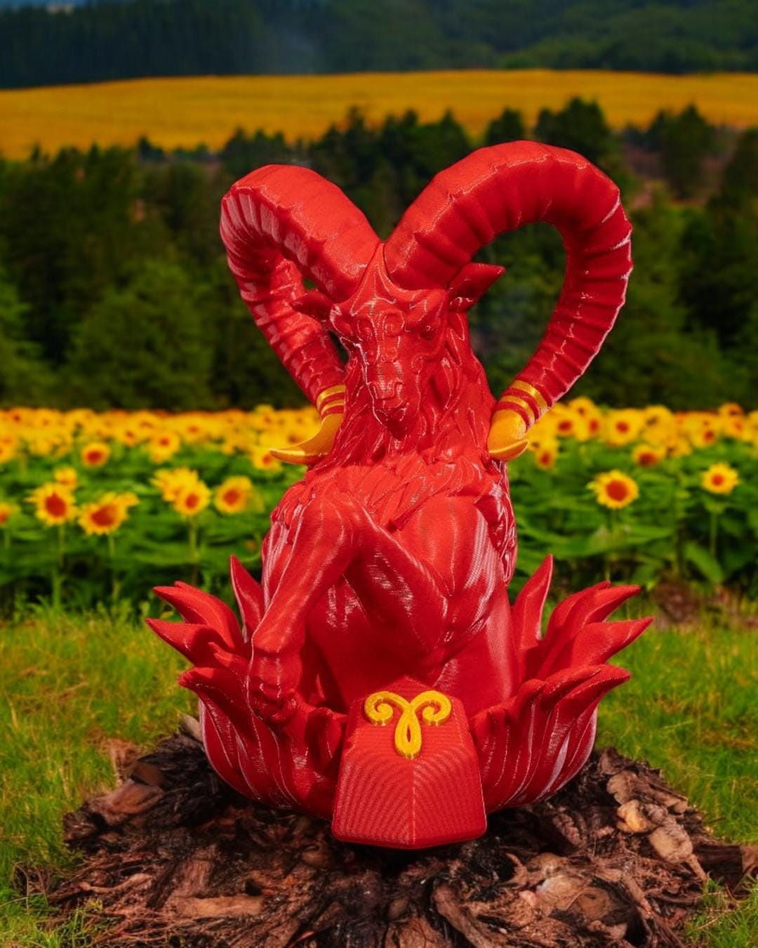 Aries Zodiac Statue - 3D Printed Customizable Horoscope Decor ...