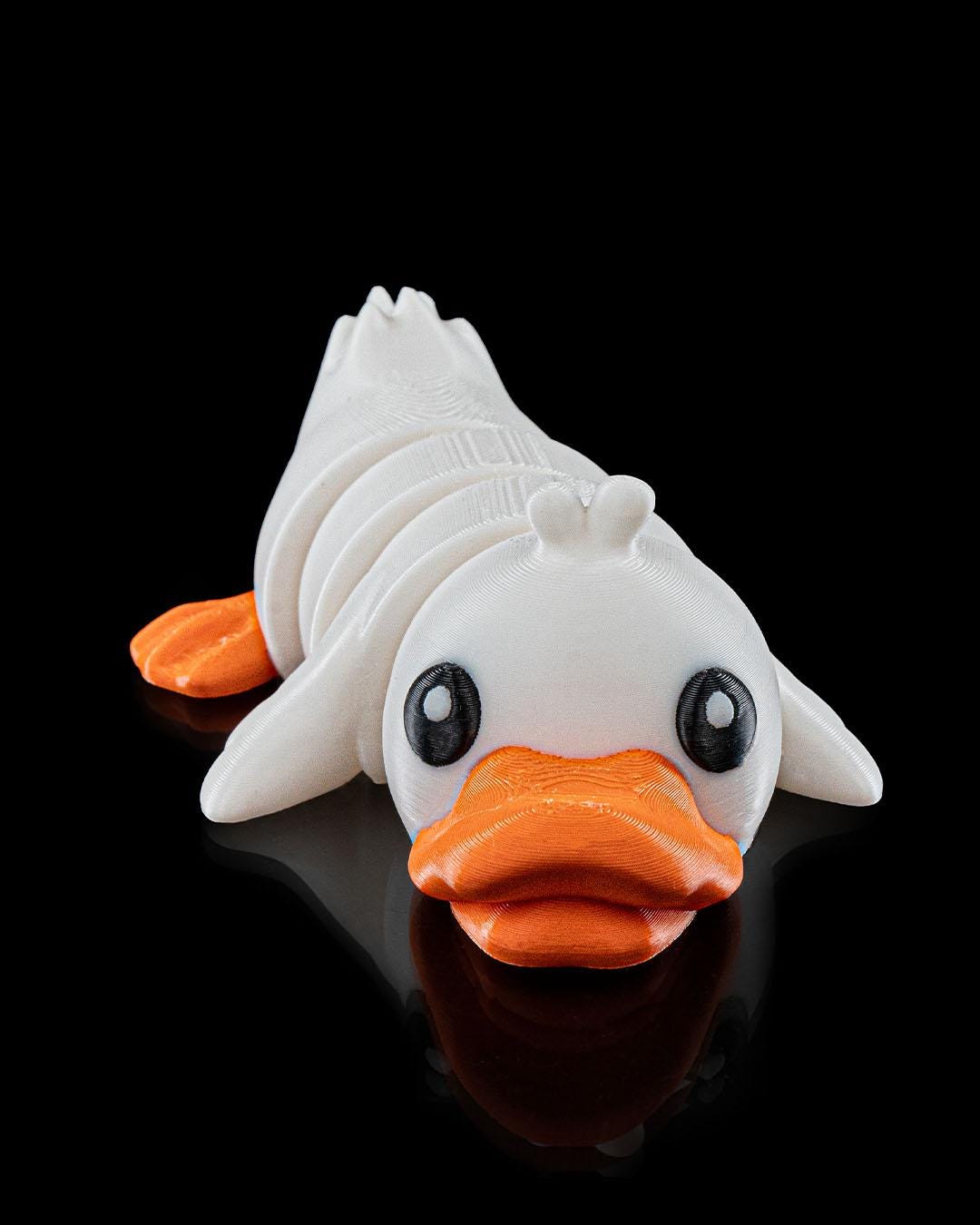 Flexible Duck Fidget Toy Cute 3D Printed Desk Companion, Keychain ...