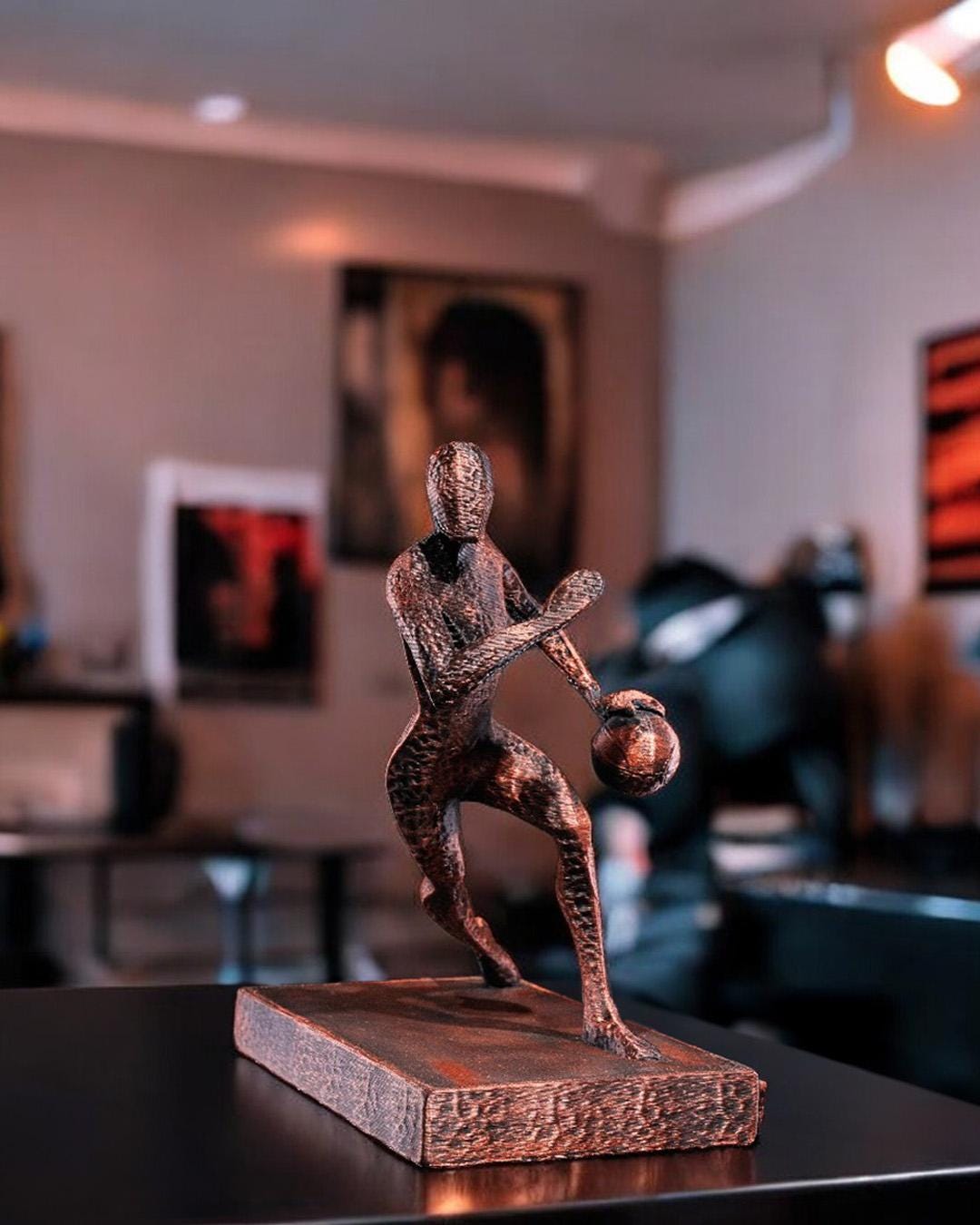 Basketball Player Sculpture Modern Art Decor for Sports Lovers ...