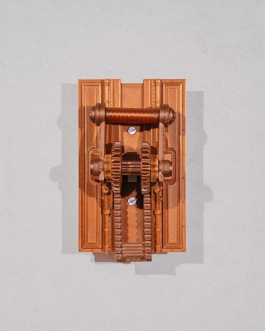 Steampunk Gear Light Switch Cover - Industrial Lever Design - Retro Copper Gear Decor for ...