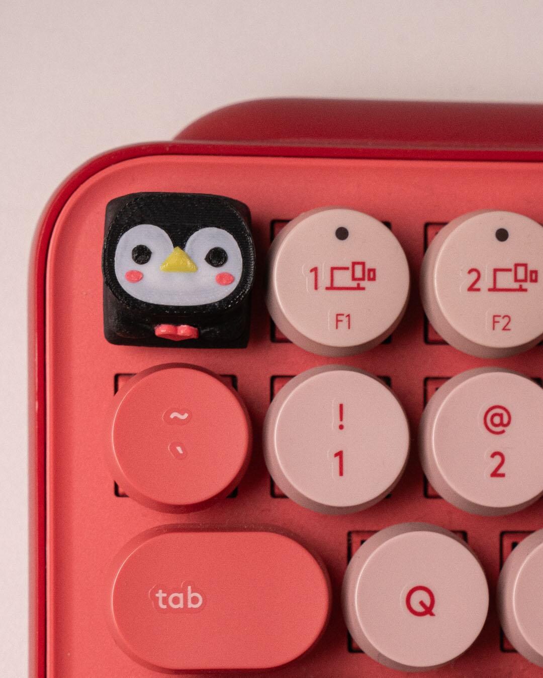 Penguin Keycaps Set 4 Unique Designs: Angry, Classic, Loving & Crying ...