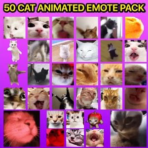 50 Animated Cat Emotes for Twitch, Youtube, Discord - Etsy