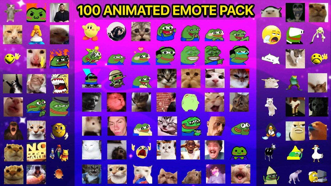 100 Twitch Emote Animate for Twitch, Youtube and Discord Twitch Stream ...