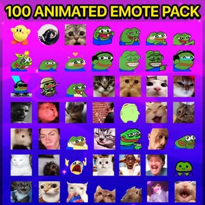 100 Twitch Emote Animate for Twitch, Youtube and Discord Twitch Stream ...