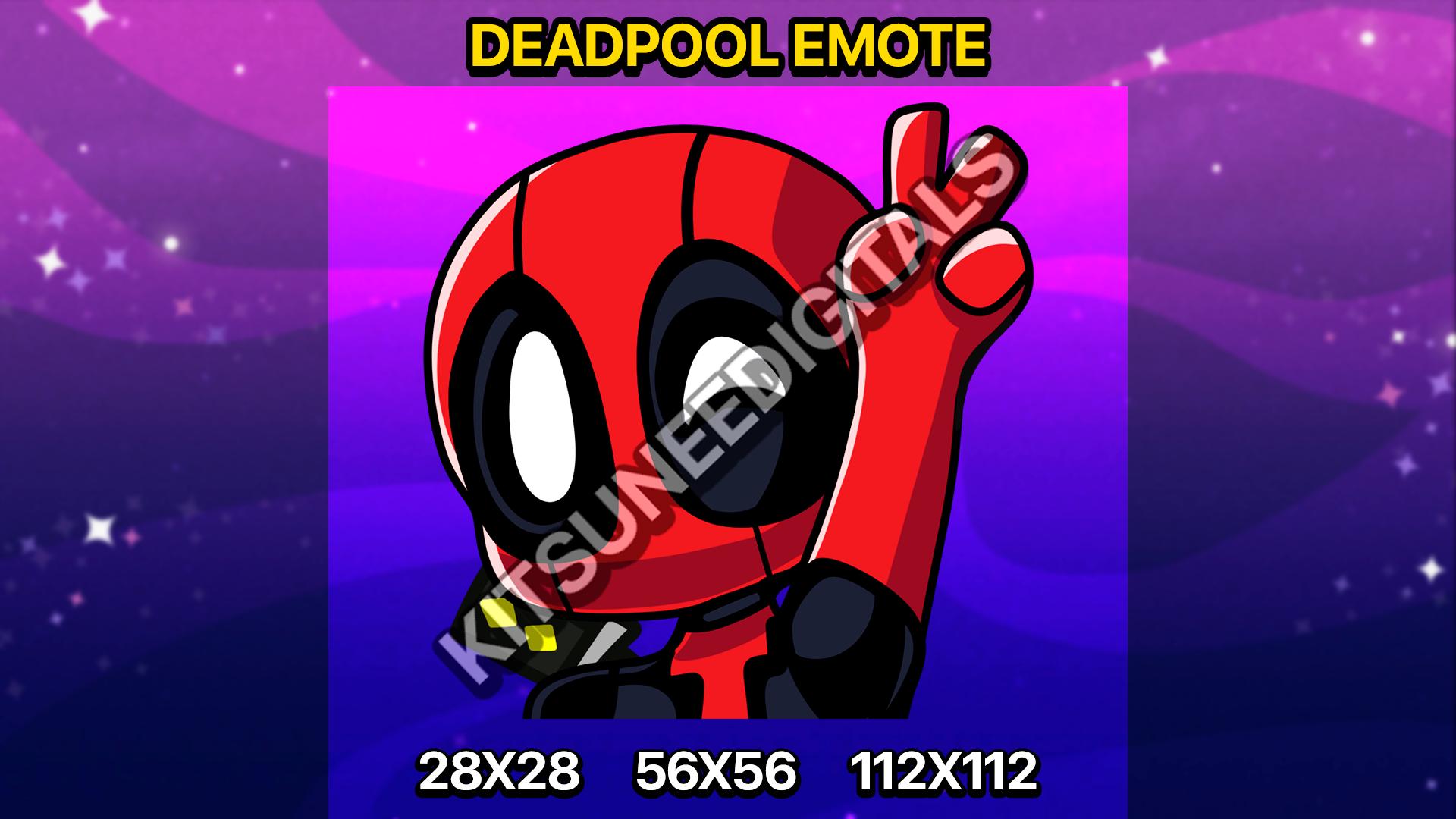 DEADPOOL EMOTE Meme Emote Stream Emote Kawai Twitch Emote Emote Twitch ...