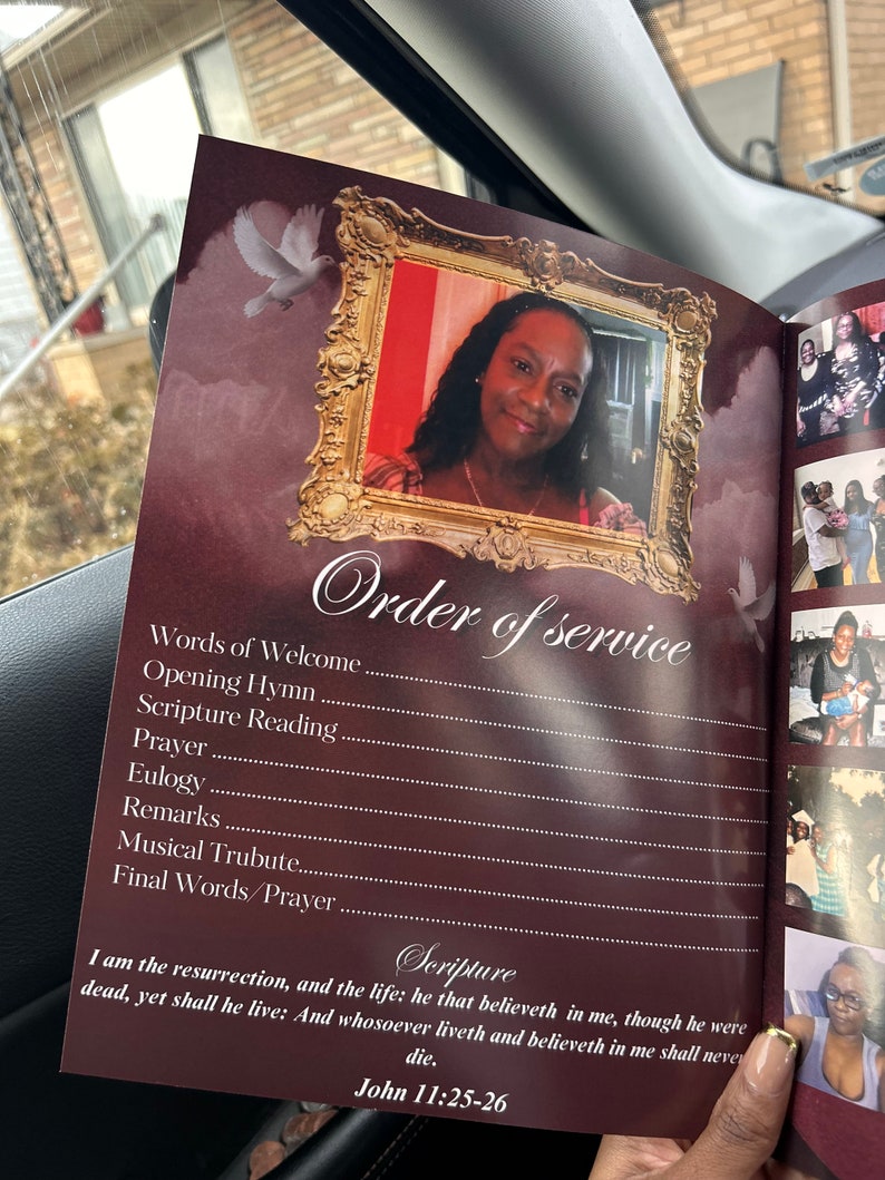 Magazine Obituary Funeral Program Template - Etsy