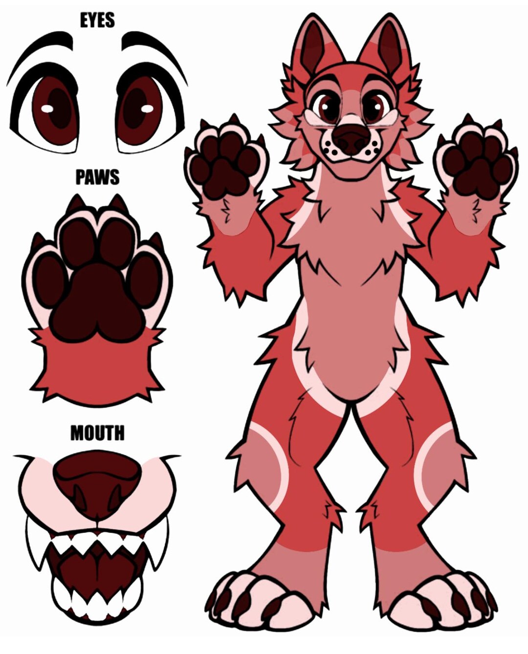 Red Wolf Furry Adoptable - Etsy