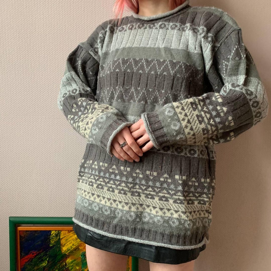 Vintage Granpa Core Cozy Sweater - Etsy