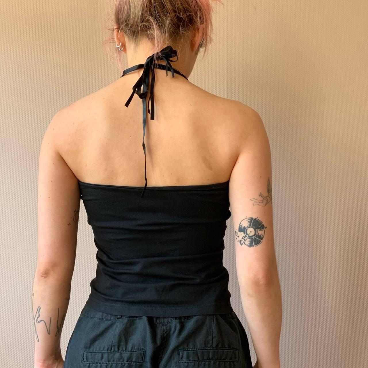 Y2K ELLE Butterfly Tube Top With Halter Ties - Etsy