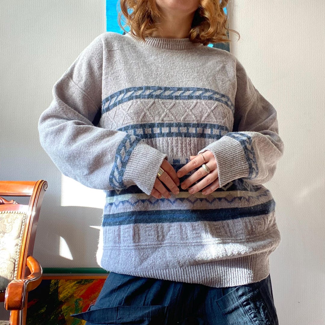 Vintage Wool Blend Cozy Cottage Gilmore Girls Granpa Sweater - Etsy