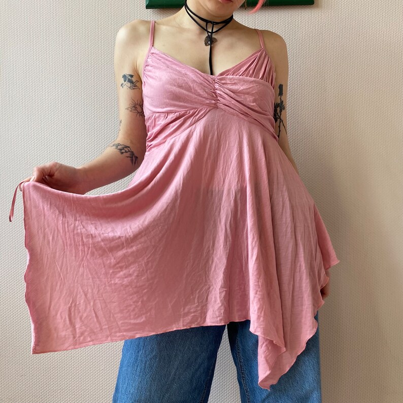 Deadstock Fairy Core Pixie Asymmetrical Top - Etsy