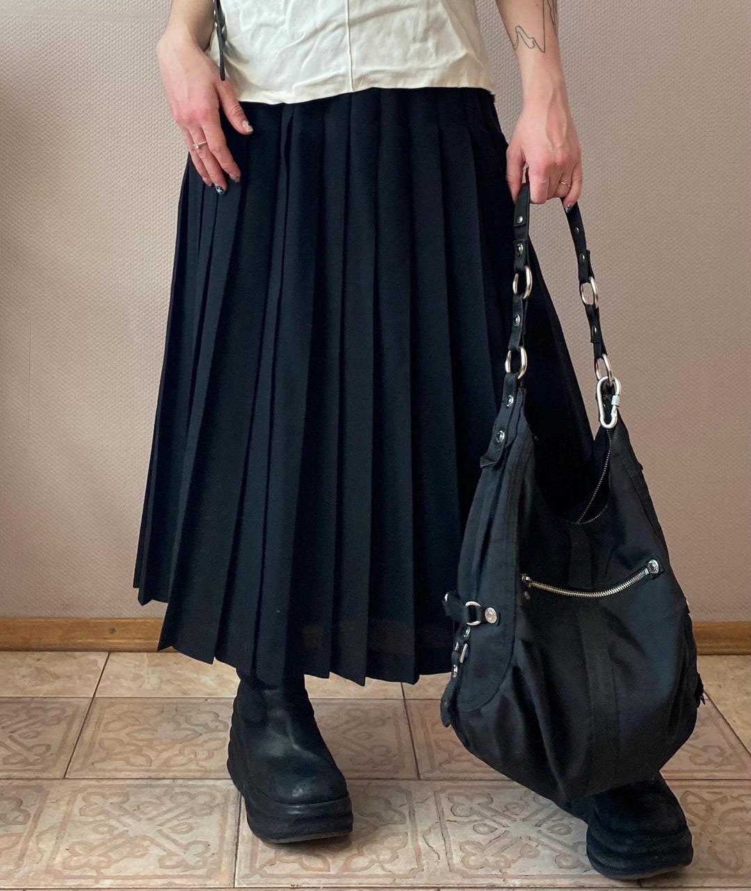 Vintage Country Causal Pleated Skirt - Etsy