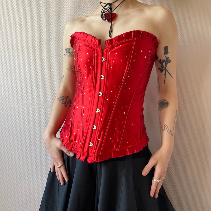 Rhinestone Corset - Etsy