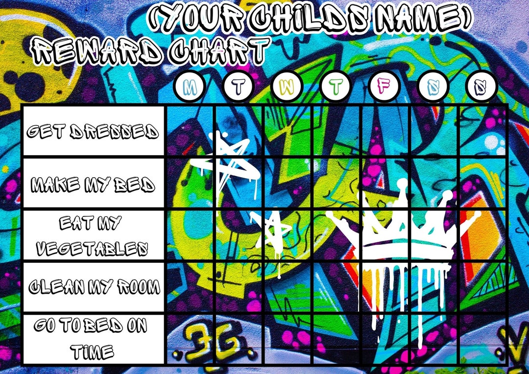 Graffiti Reward/chore Chart - Etsy
