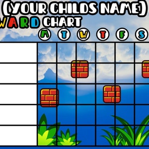 Mario Reward/chore Chart - Etsy