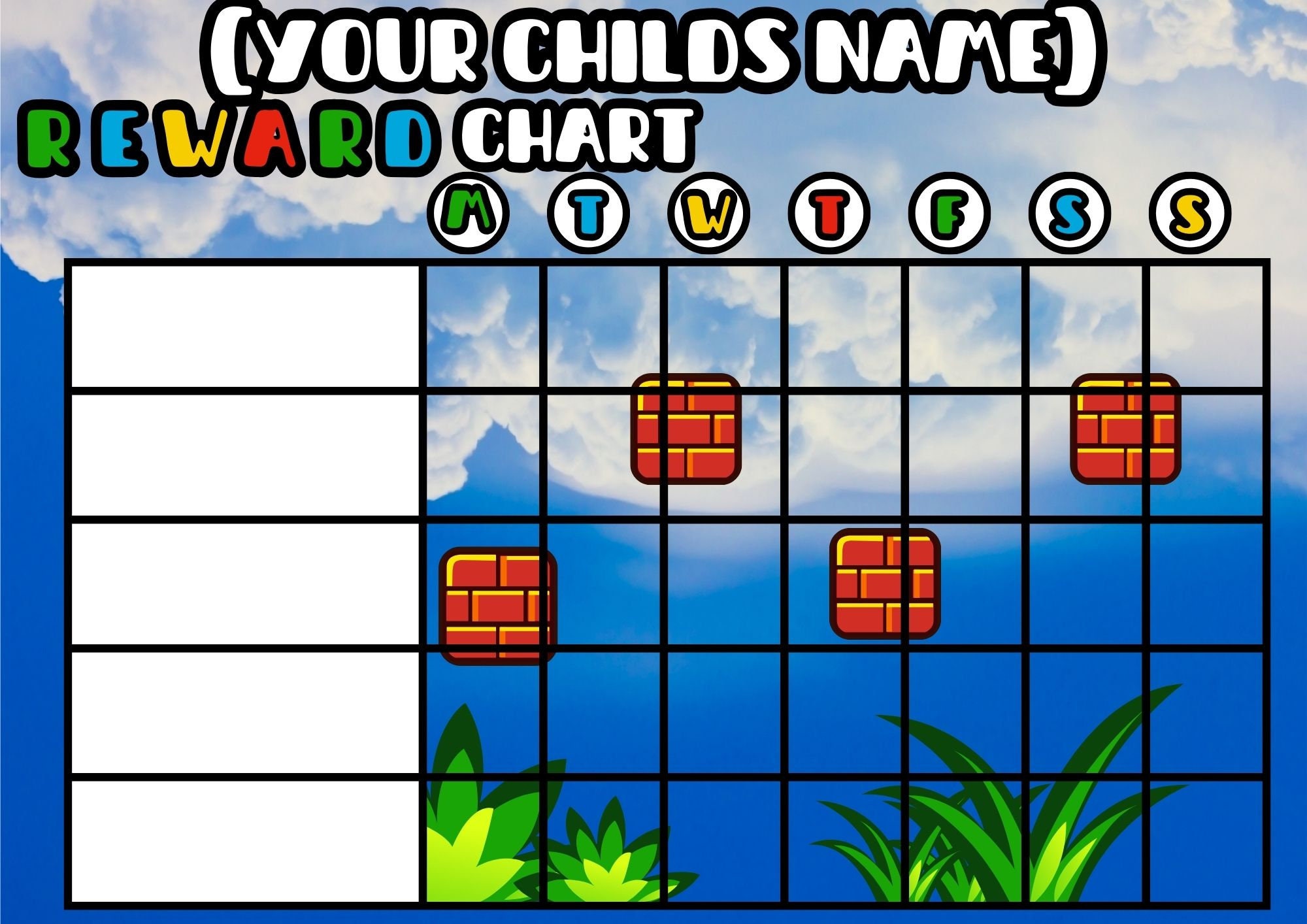 Mario Reward/chore Chart - Etsy