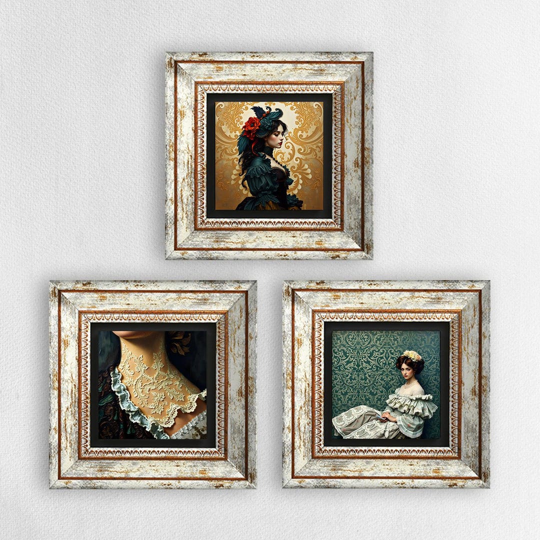 Victorian Era Wall Art Set of 3 Prints Spiritual Framed Wall Art for ...