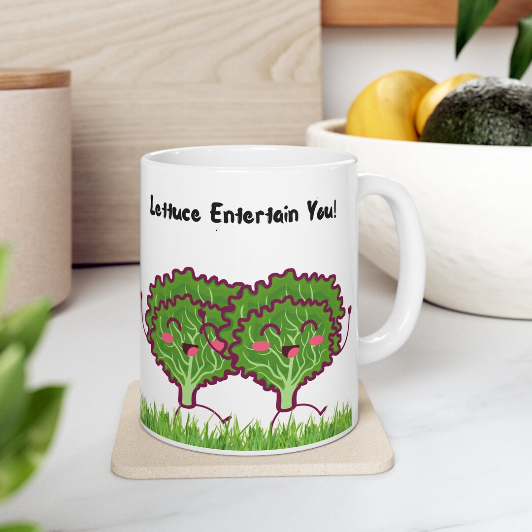 Lettuce Pun Mug, Funny Gardeners Mug, Farmers Mug, Vegetable Mug, Funny ...
