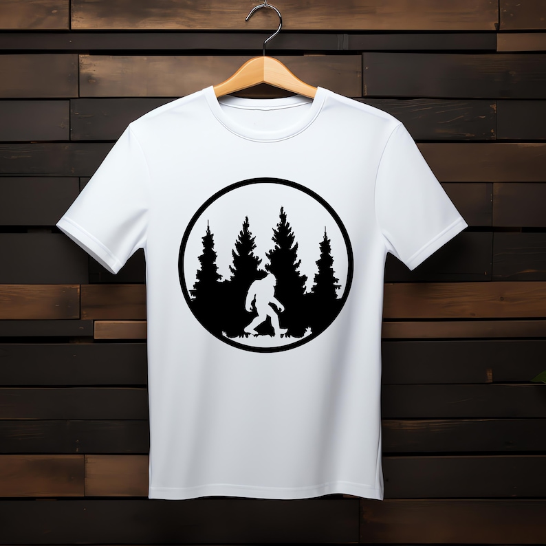 Bigfoot Forest Silhouette SVG Bundle - Christmas Cryptid Design for ...
