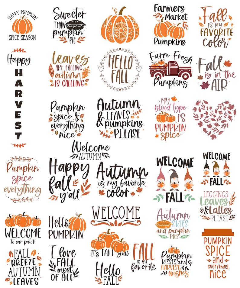 31 Fall Graphics Bundle - PNG, SVG, EPS, Ai Files | Autumn Leaves ...