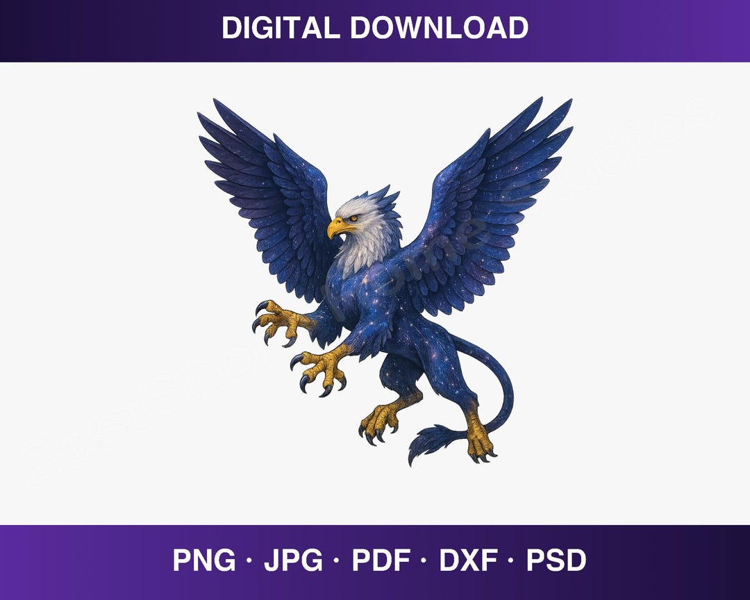 Celestial Gryphon PNG, Galaxy Griffin Clipart, Fantasy Mythical ...