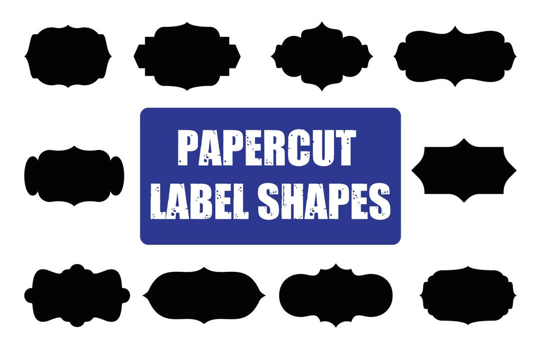 Vintage Label Svg Bundle - 50+ Papercut Frames & Tags - Scrapbooking ...