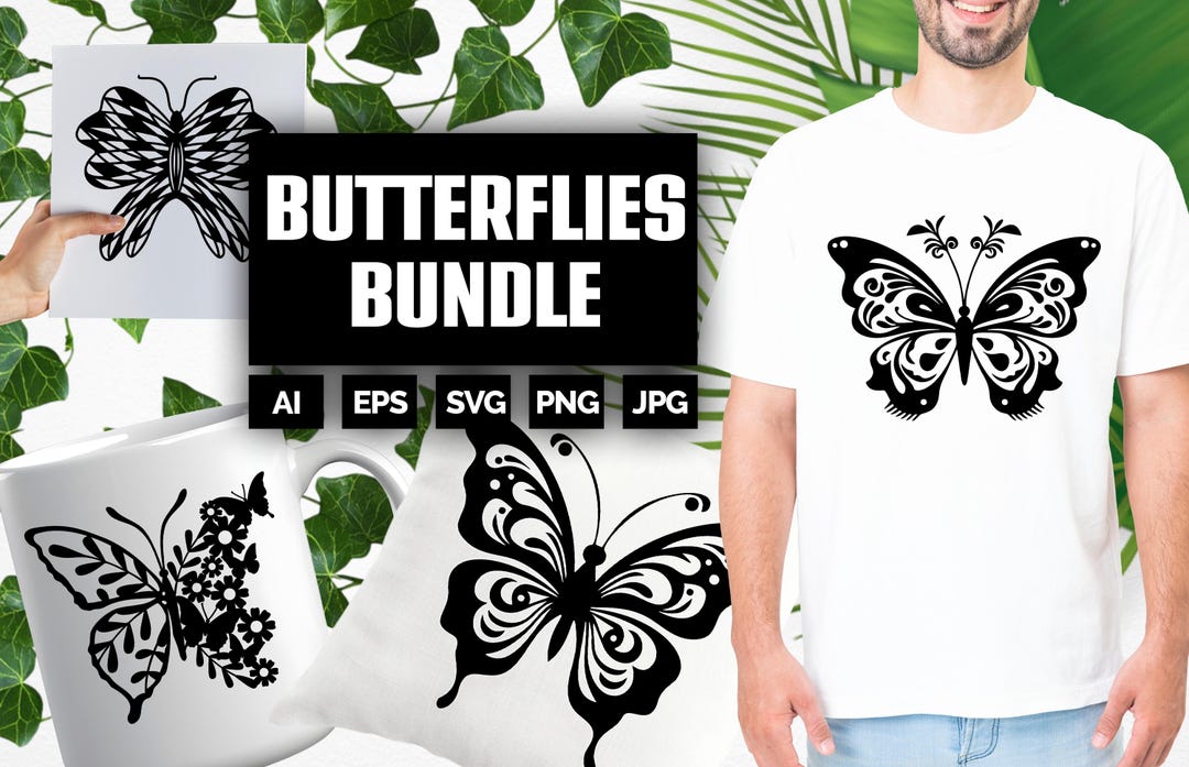 Layered Butterfly Svg Bundle – Floral Wing Clipart and Cut Files for ...
