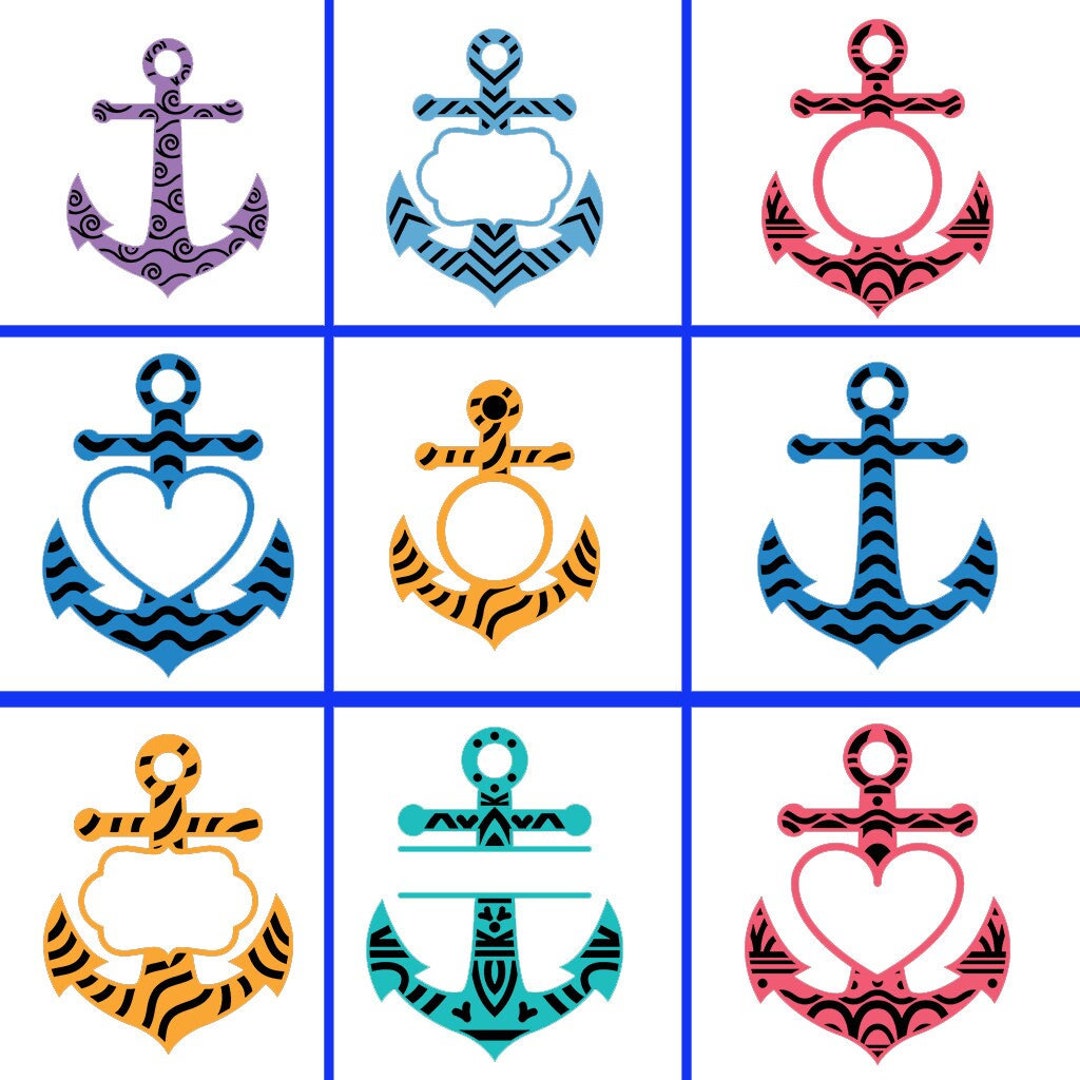 25+ Nautical Anchor Digital Assets Bundle - Versatile Colors for ...