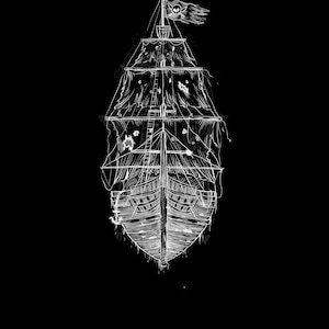 Haunted Pirate Ghost Ship PNG | Dark Fantasy Nautical Clipart for ...