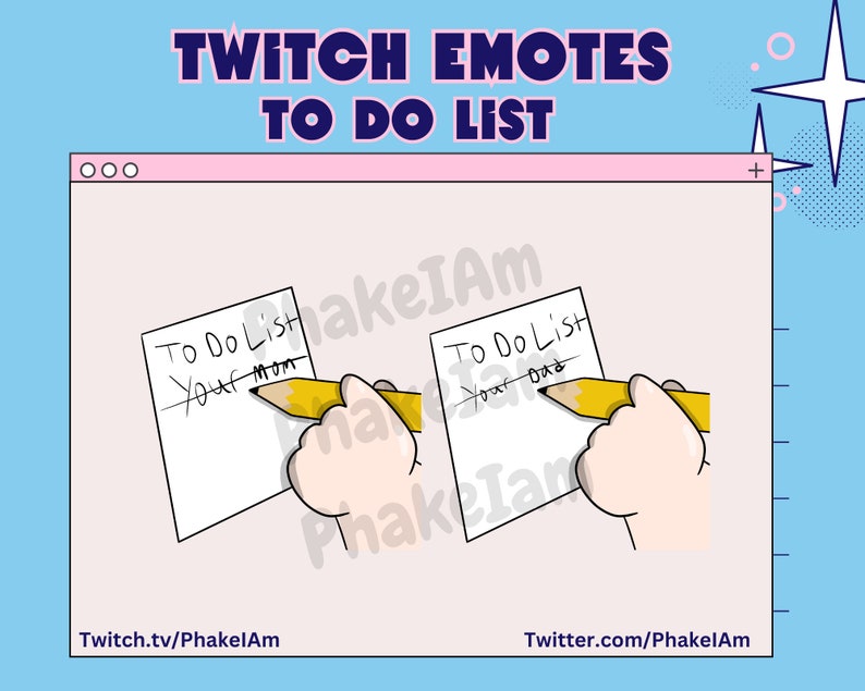 Twitch Emotes, to Do List Twitch Emote, Funny Emote, Community Emote ...