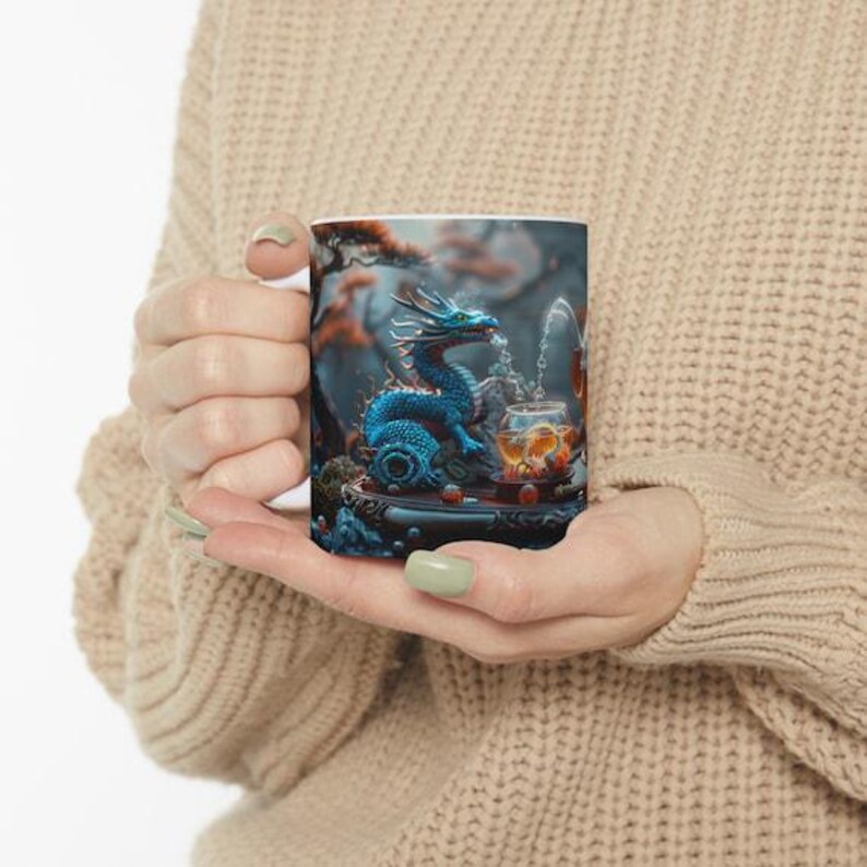 Dragon Coffee Mug, 3D Tea Set and Cup, Unique Gift for Dragon Lovers ...