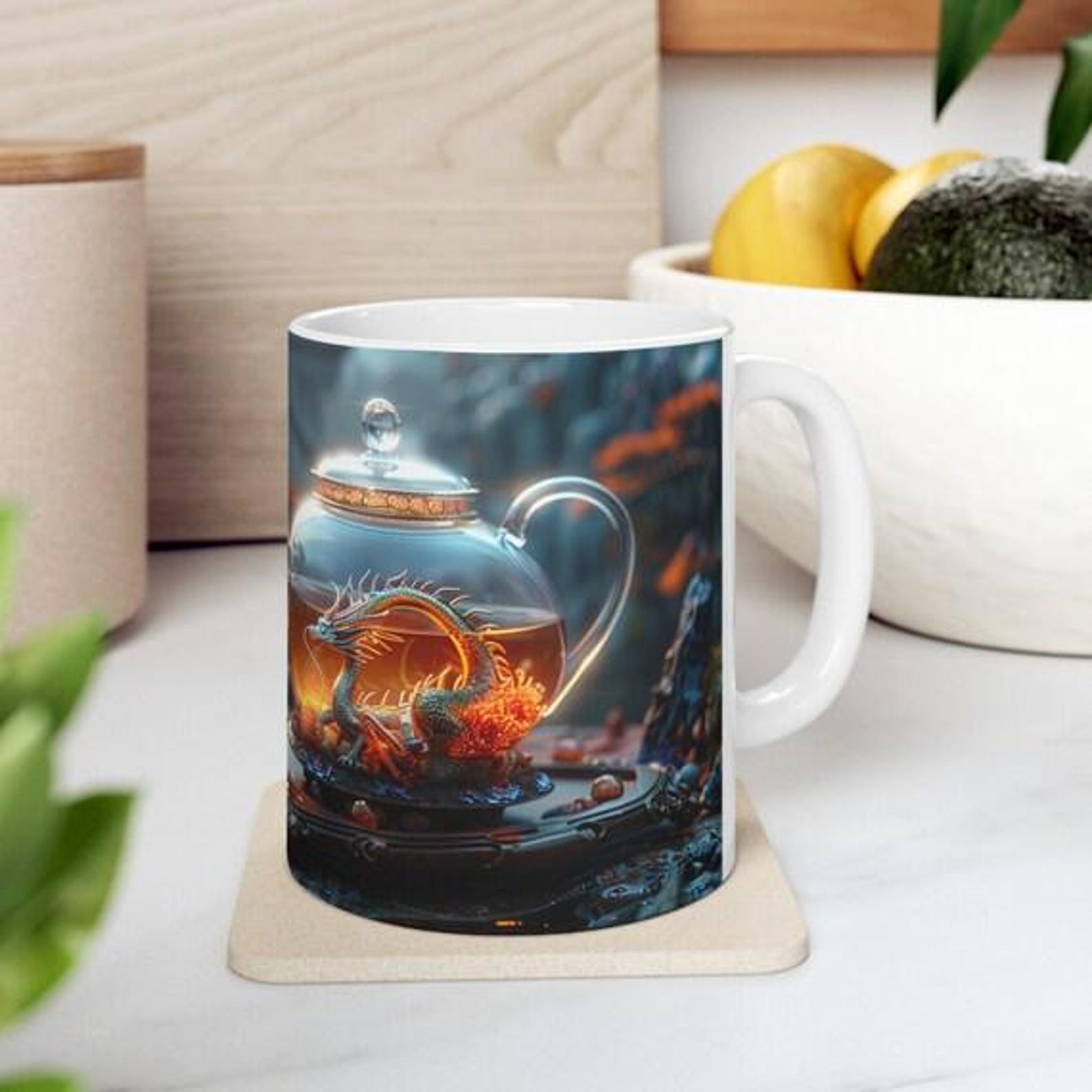 Dragon Coffee Mug, 3D Tea Set and Cup, Unique Gift for Dragon Lovers ...