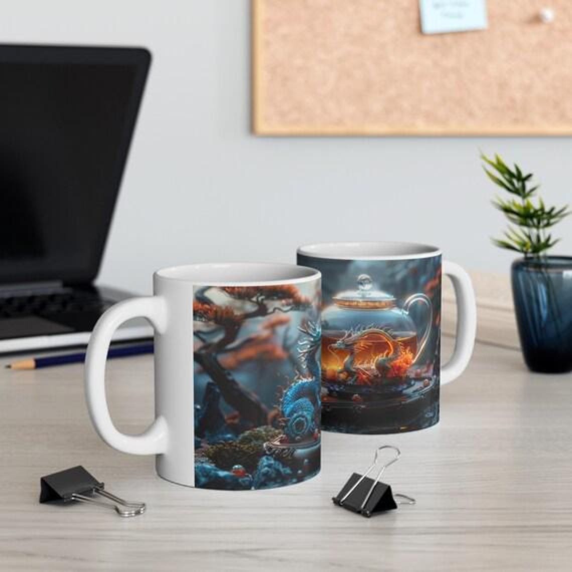 Dragon Coffee Mug, 3D Tea Set and Cup, Unique Gift for Dragon Lovers ...