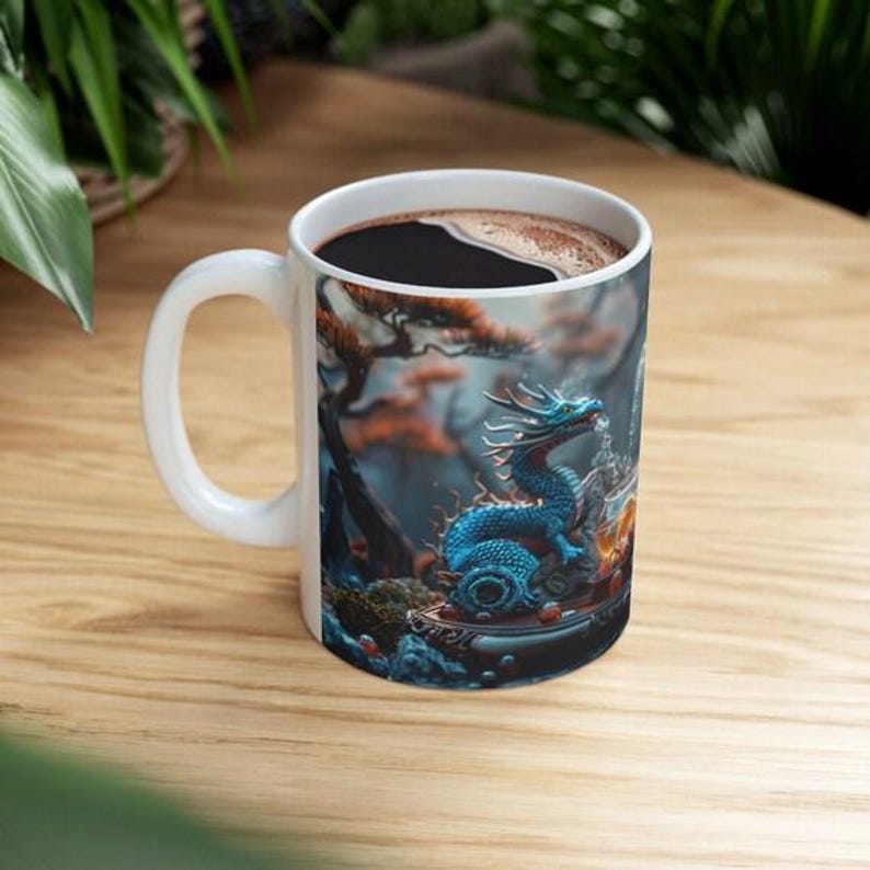 Dragon Coffee Mug, 3D Tea Set and Cup, Unique Gift for Dragon Lovers ...