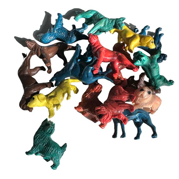 Plastic dog figurines store