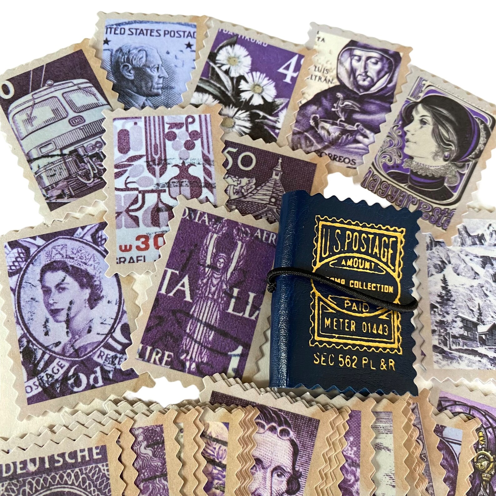 25pcs POSTAGE STAMP STICKERS 2 Vintage Style Faux - Etsy