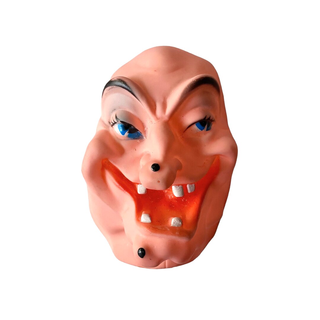 CACKLING WITCH FACE 4 Halloween Hag Head Rubber Doll Part Crafting ...