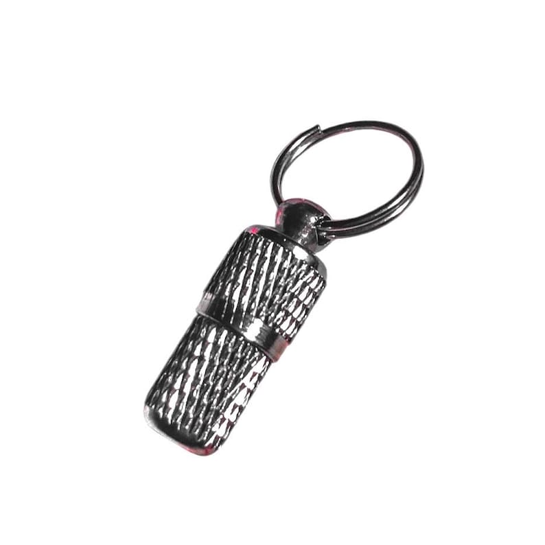 1 Silver Capsule Charm 7/8" Tiny Tube Locket Stainless Cylinder Pendant ...